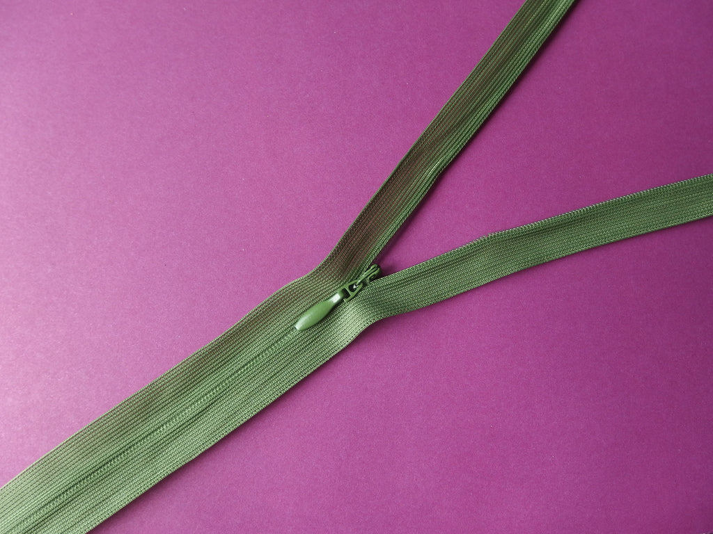 Concealed Zip: Olive Green – Seam Haberdashery