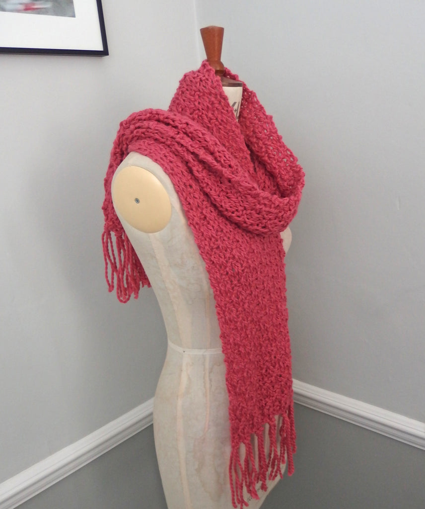 Extraordinarily Big Soft Scarf 80% wool, 20% cashmere, Crimson – Seam ...